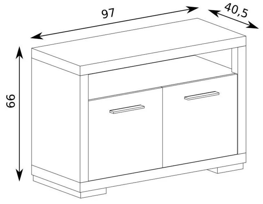 Vegas S - Tv stolek V21 - santana světlá