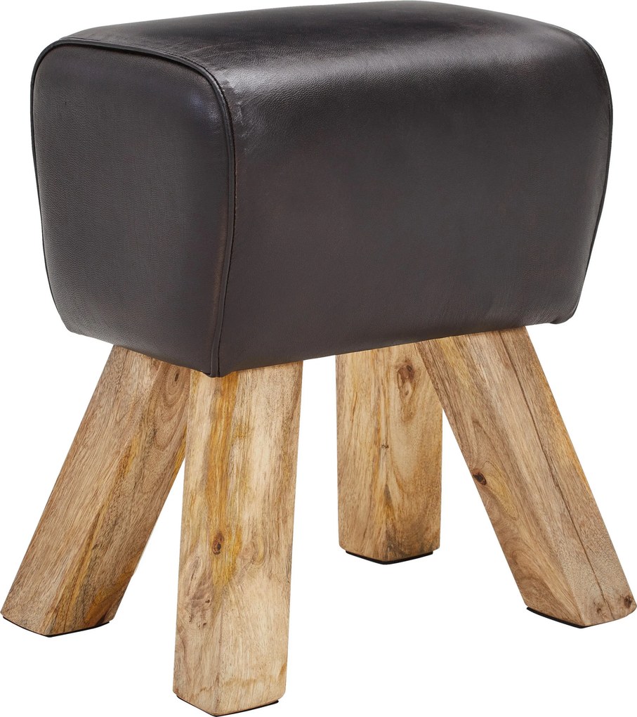 XXXLutz TABURET, dřevo, kůže, 42/45/35 cm Livetastic - Online Only lavice - 002302002101