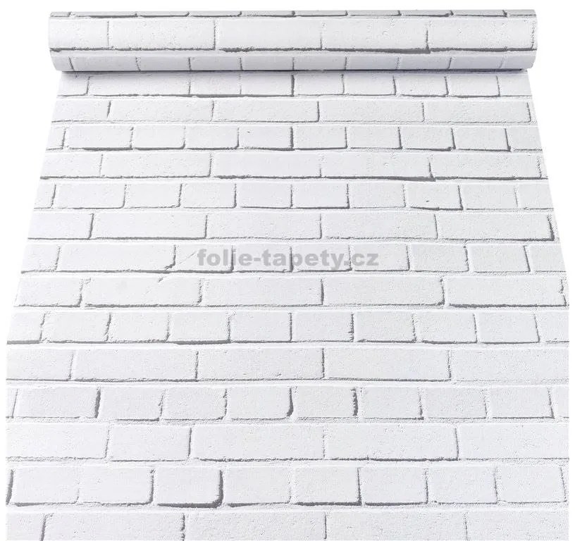 Wall Art Decor ® Samolepící fólie cihla bílá II. 45 cm x 10 m