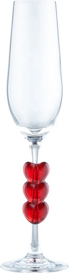 Butlers LOVEBIRDS Sada sklenic na šampaňské srdíčka 180 ml 2 ks