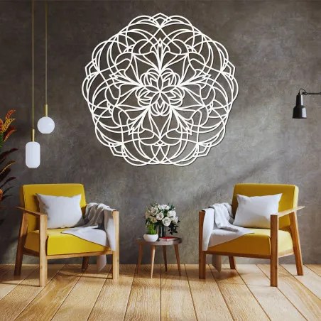 Elegantní dřevěná nástěnná dekorace mandala Mollis | SENTOP HDF0250