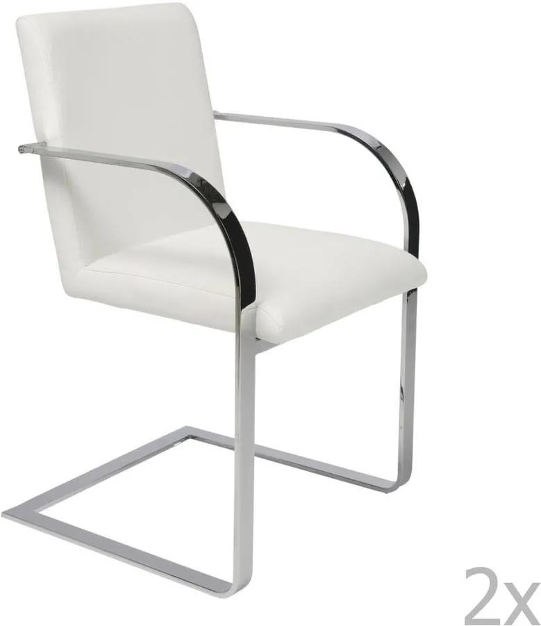 Sada 2 bílých židlí Kare Design Candodo