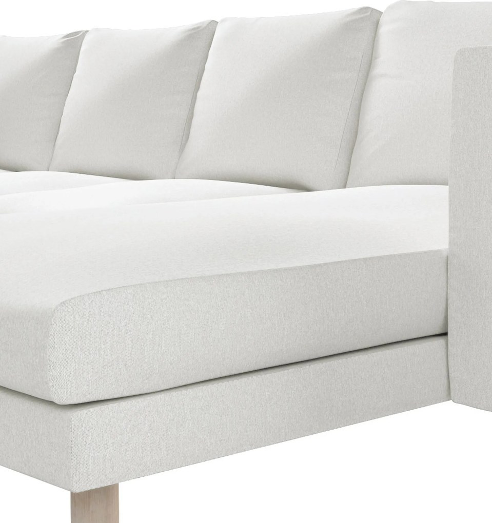 Potah na pohovku IKEA Norsborg 4-místná se šezlongem barva krémová látka pletený vzor