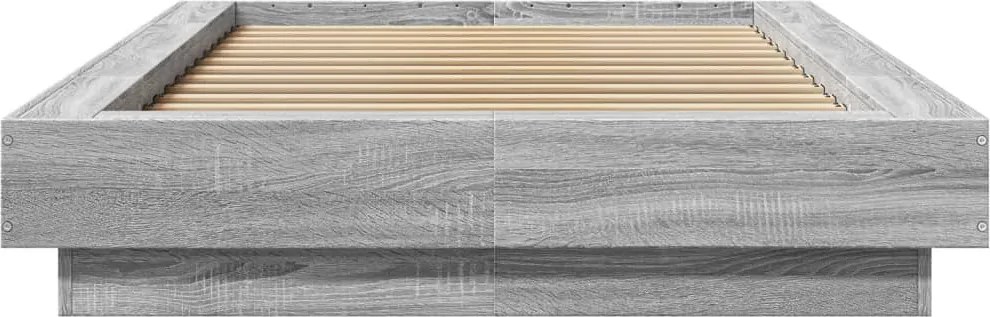 Rám postele s LED osvětlením šedý sonoma 90 x 200 cm kompozit 3281124