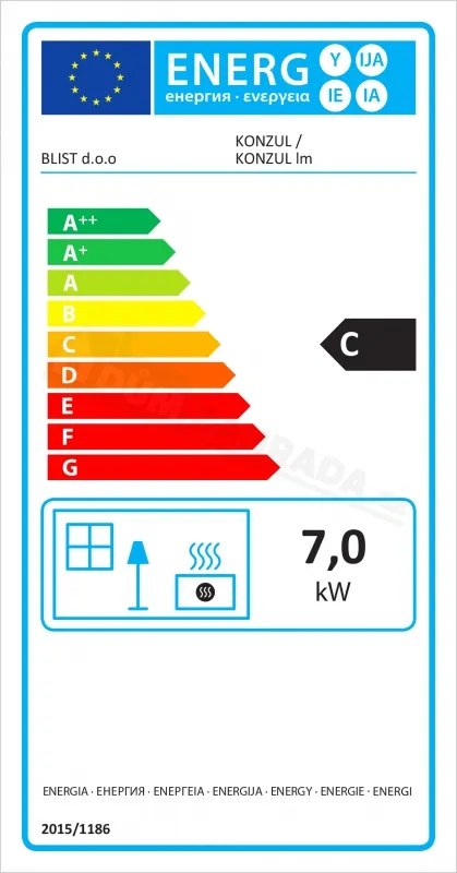 Krbová kamna Blist Konzul LM Red - 9 kW