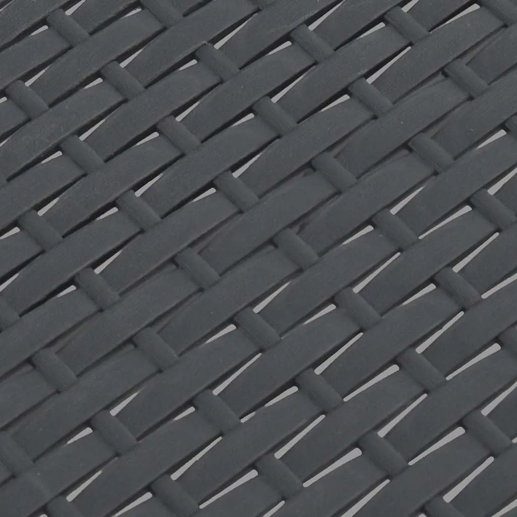 Zahradní stůl antracitový 58 x 58 x 41 cm PP ratan 315640