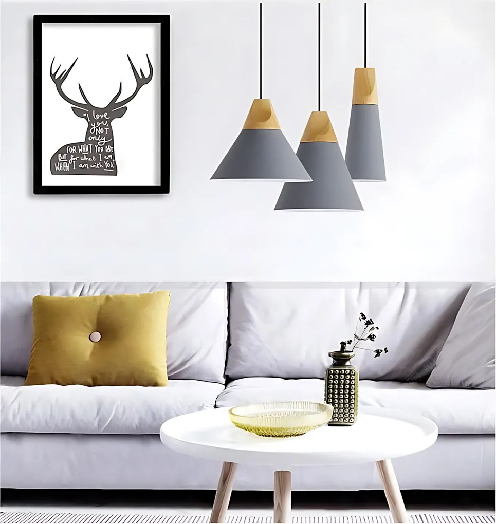 Toolight Toolight, Stropní svítidlo SCANDI B, bílá - hnědá, OSW-00151