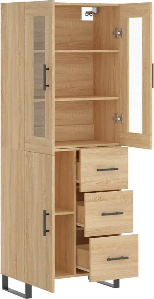 Skříň highboard dub sonoma 69,5 x 34 x 180 cm kompozitní dřevo 3198492