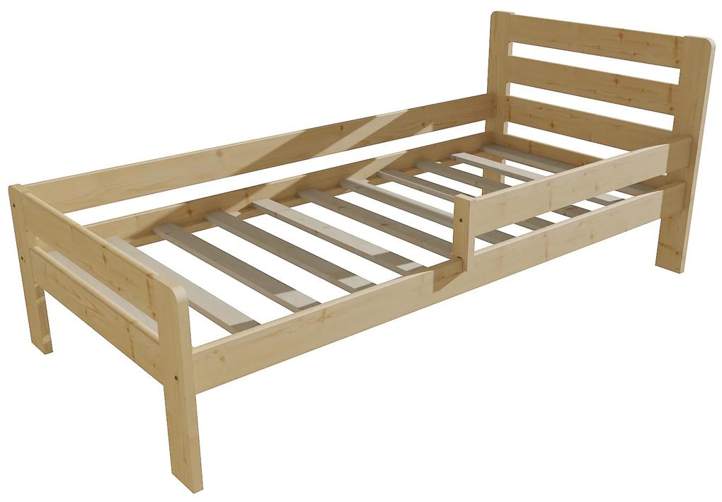 Vomaks Dětská postel se zábranou VMK001C KIDS Rozměr: 90 x 180 cm, Barva: surové dřevo
