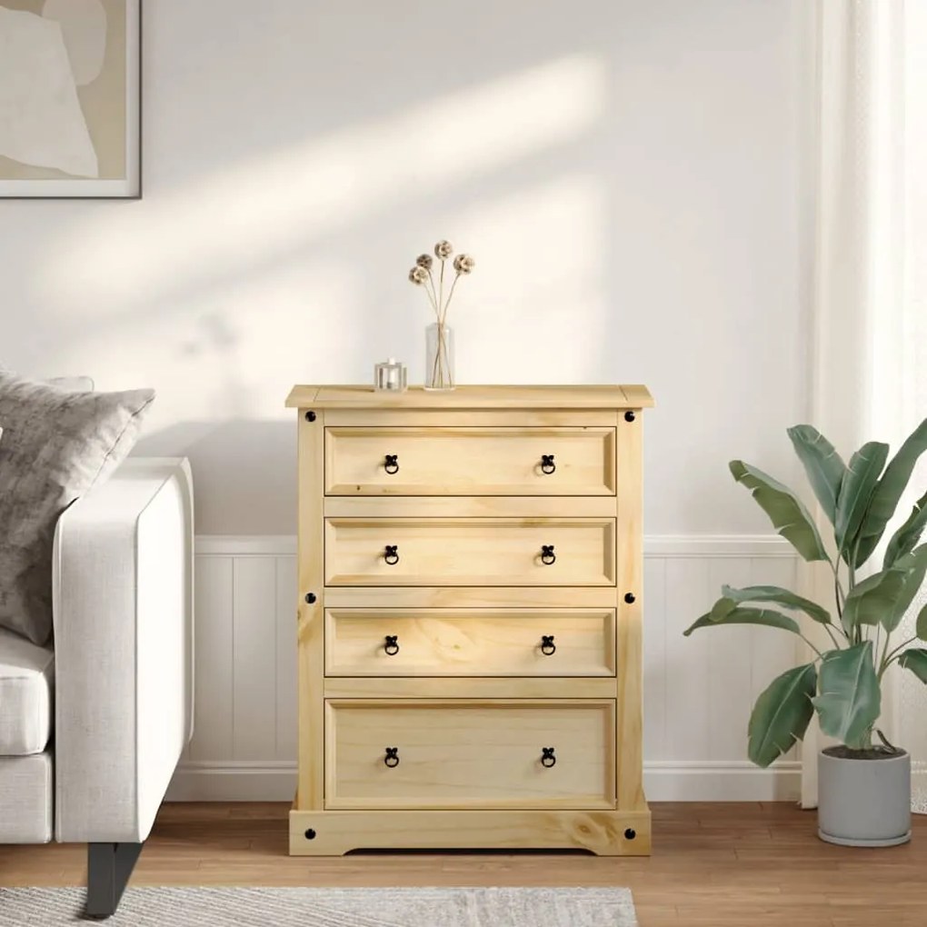 Komoda Corona 92 X 48 X 120 Cm Masivní Borové Dřevo