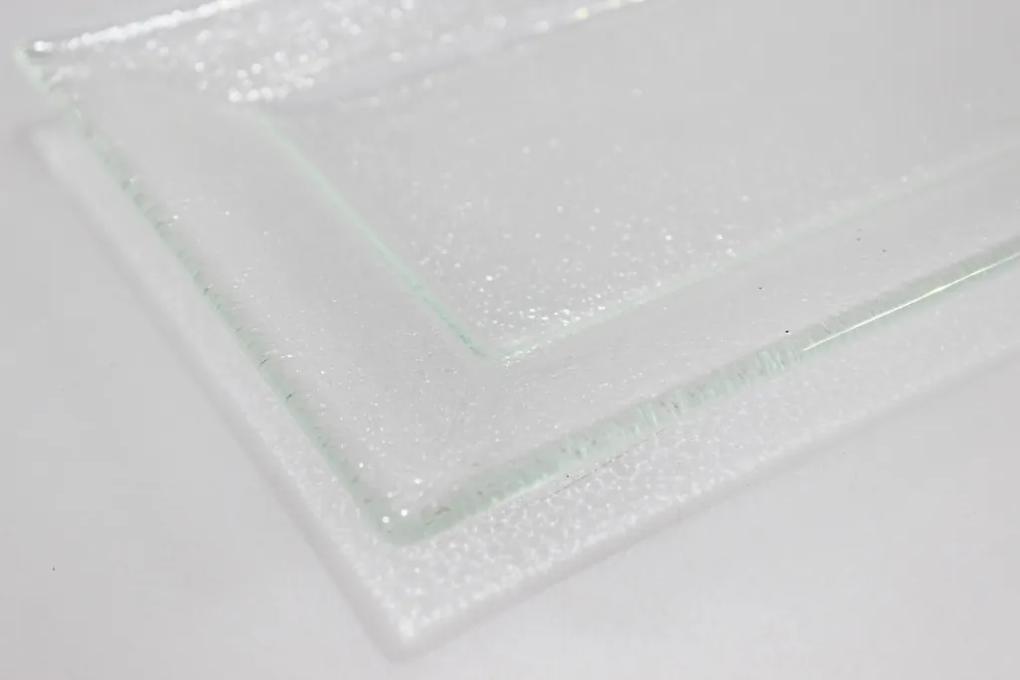 BDK-GLASS Servírovací tácek MAXIM 23x13cm Barva: Čiré sklo