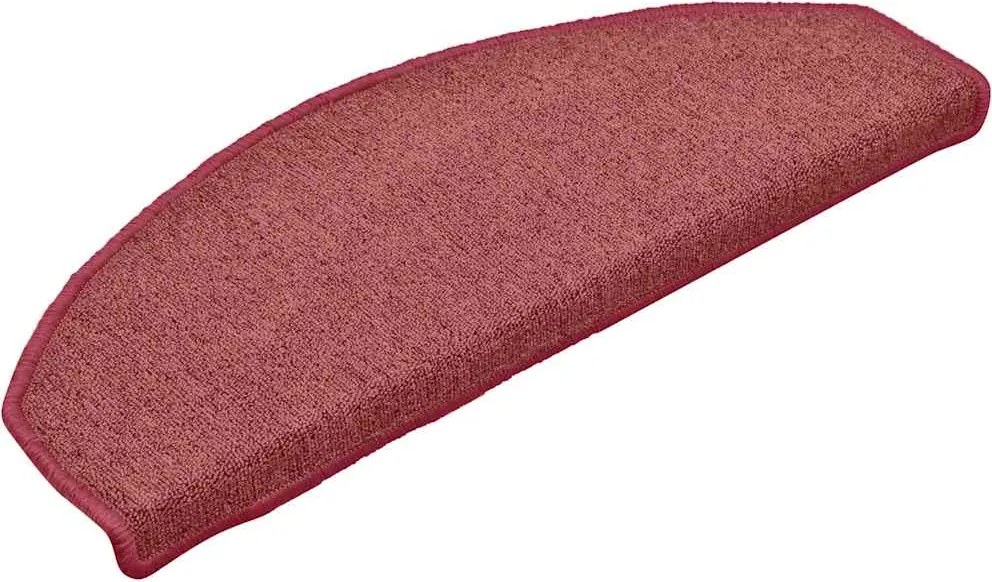 Schodové rohože 15 ks 65 x 24 x 4 cm bordó půlkulaté velké 322373