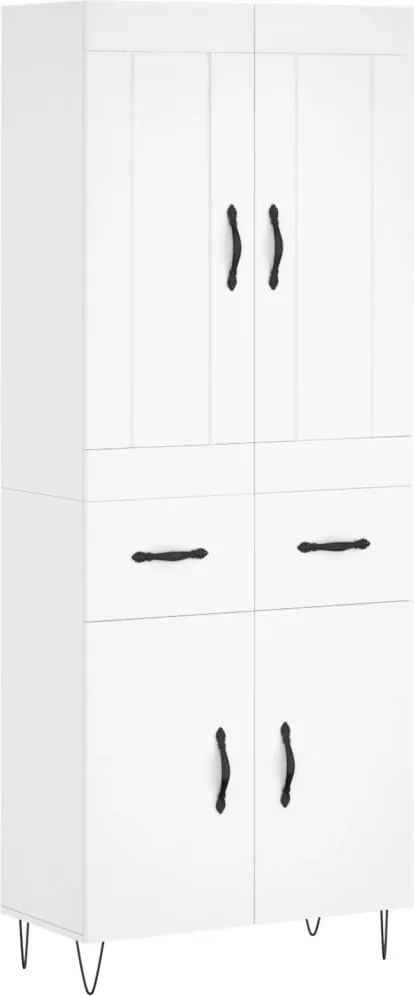 Skříň highboard bílá 69,5 x 34 x 180 cm kompozitní dřevo 3199905