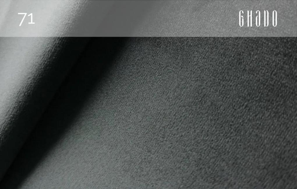 Dvoumístná pohovka shel 170 cm samet tmavě šedá MUZZA