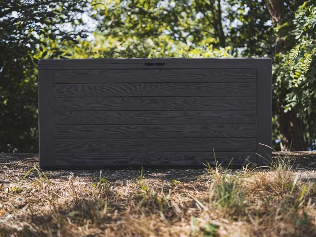 Zahradní box WOODEBOX 280 l - tmavě hnědá 116 cm PRMBWL280-440U