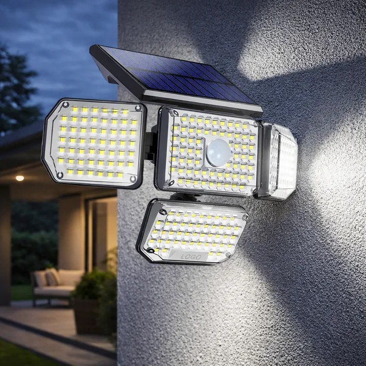 Venkovní solární nástěnné LED osvětlení PIR čidlo,Immax CLOVER-2 s externím panelem, 5W