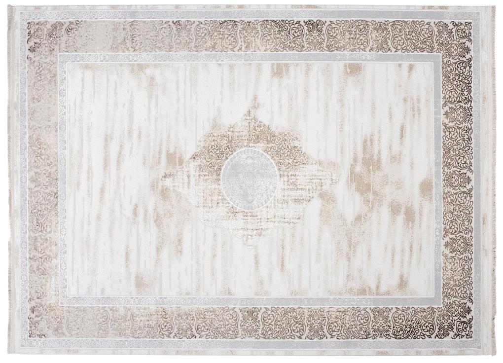 Jemný krémový koberec s ornamenty