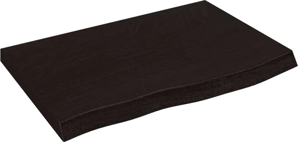 Koupelnová deska tmavě hnědá 60x40x (2-6) cm ošetřený masiv 3156202