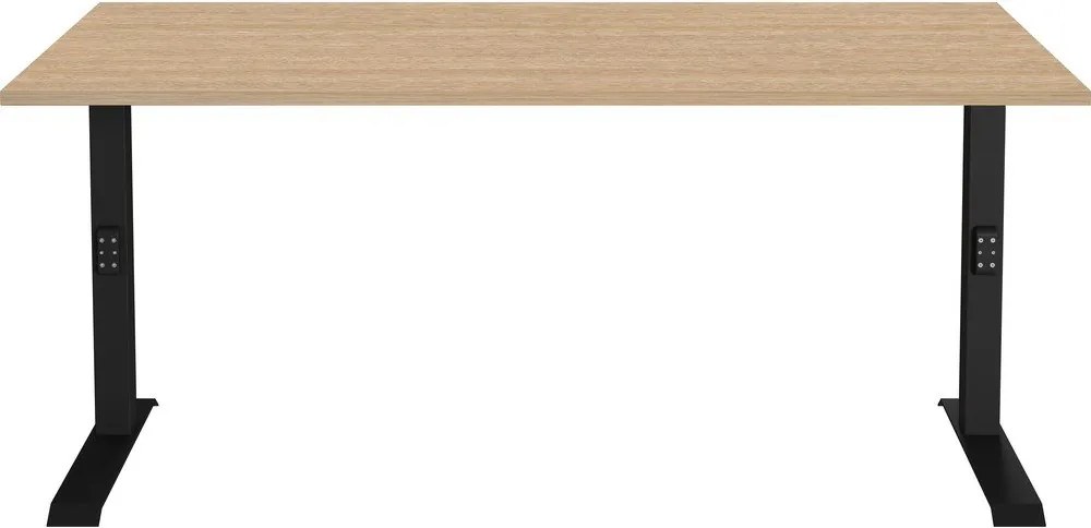 Polohovací pracovní stůl s deskou v dubovém dekoru 80x160 cm Lissabon – Germania