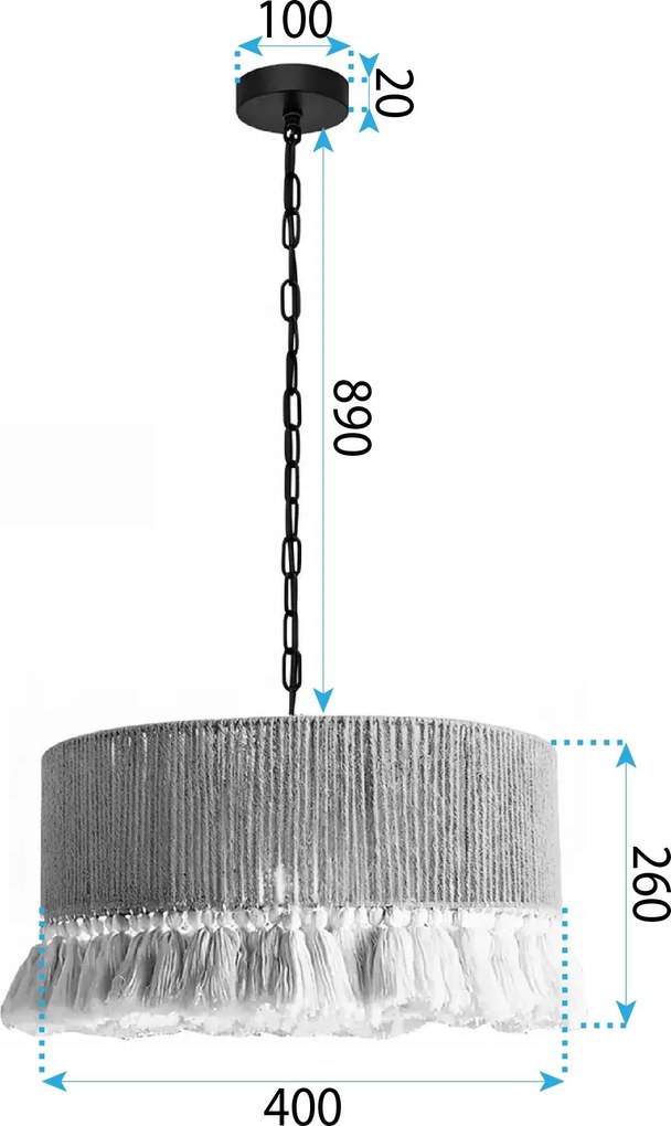 Toolight Toolight, stropní svítidlo 40cm, 1xE27, APP1735-1CP, černá-hnědá, OSW-05121