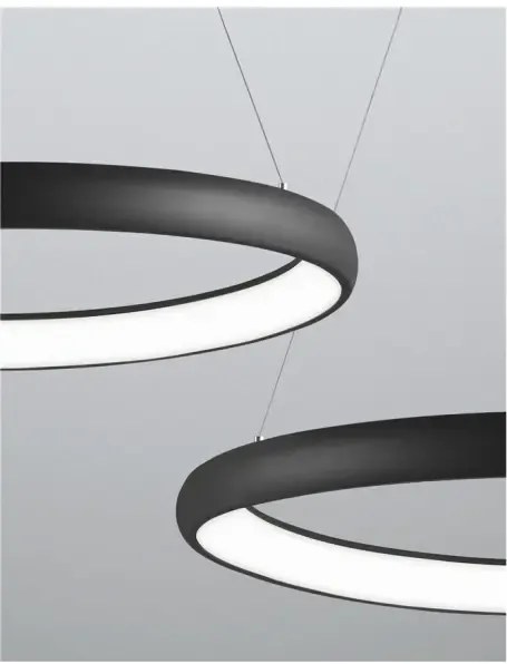 LED lustr Albi 60 černé