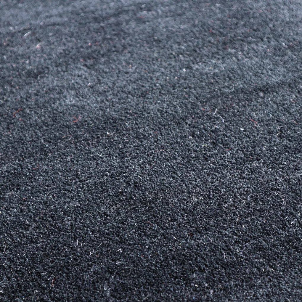 Asra, Ručně všívaný kusový koberec Asra wool černá, 60x110, černá, ložnice