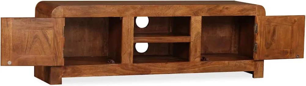 TV stolek masivní dřevo s medovým povrchem 120 x 30 x 40 cm 244679