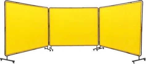Svářečská zástěna s rámem, 1,83 × 2,44 m 3 panelové zástěny pro svařování