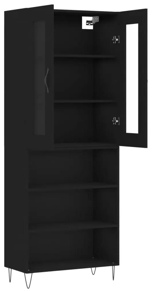 Skříň highboard černá 69,5 x 34 x 180 cm kompozitní dřevo,  3198754