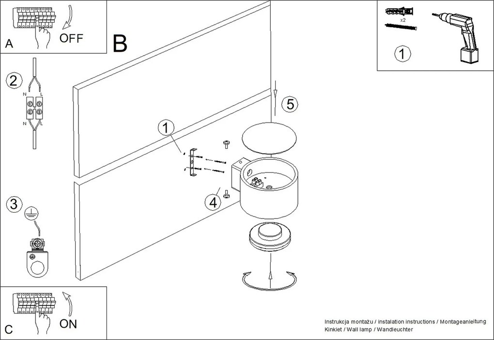 Sollux Lighting Nástěnné svítidlo MODO 1 bílé GX53