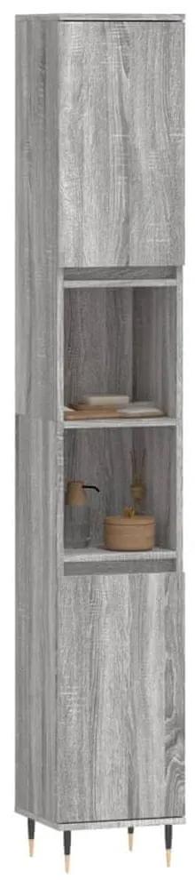 Petromila Koupelnová skříňka šedá sonoma 30x30x190 cm kompozitní dřevo