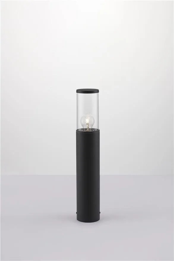 NV 9060182 Venkovní sloupkové svítidlo ZOSIA tmavě šedý hliník a čirý akryl E27 1x12W 220-240V bez žárovky IP65 - NOVA LUCE
