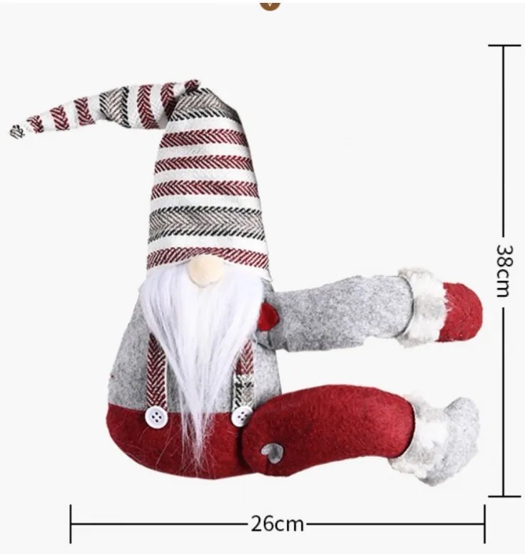 Flamenco Mystique Vánoční skřítek Father Christmas Vánoční skřítek se suchým zipem 38 cm norský vzor KSN24