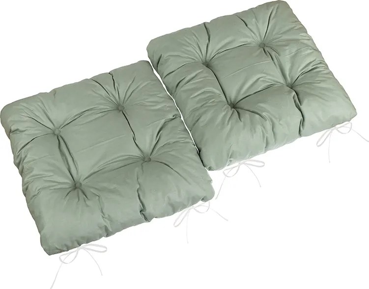 Bellatex Sedák Adéla prošívaný - SET 2ks Zelená 40x40 cm