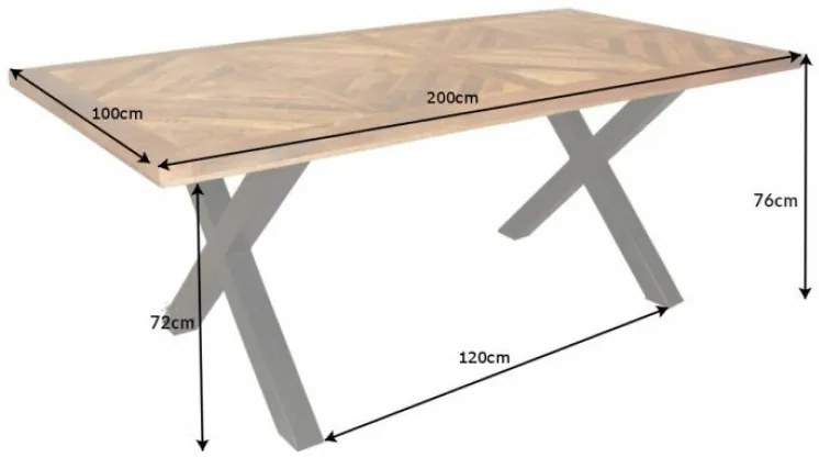 Jídelní stůl Infinity Home 200cm přírodní mango / 39288