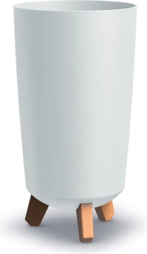 PROSPERPLAST Květináč GRACIA TUBUS SLIM 19,5 cm bílý