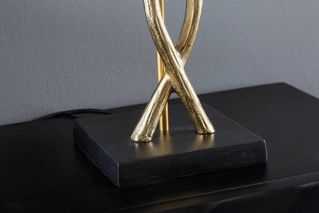 Designová stolní lampa Rashid 62 cm černo-zlatá