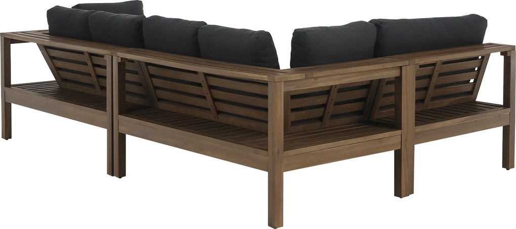 Zahradní set, akáciové dřevo, hnědá/tmavě šedá, PARAG