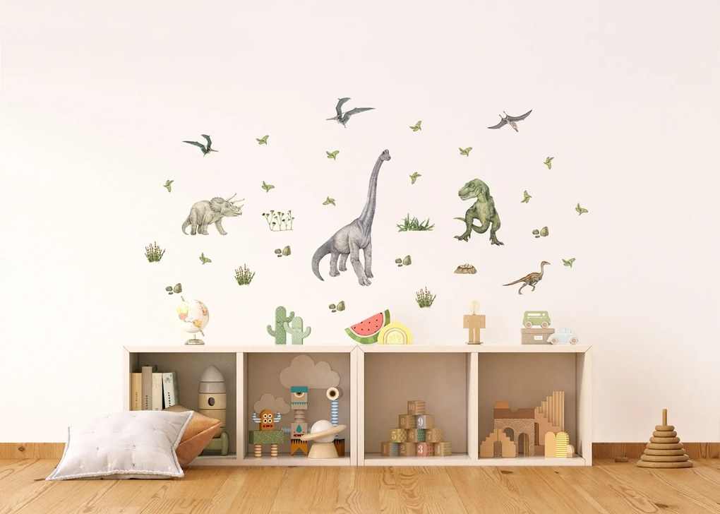 Dětská samolepka na zeď Dino | 65 x 85 cm | DDK2331