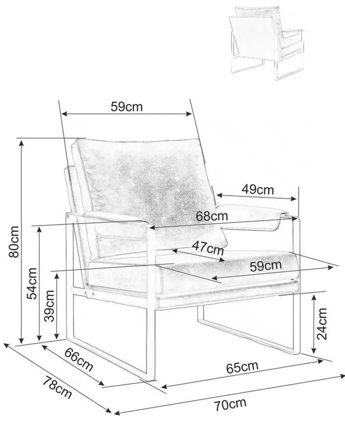Křeslo Walton II, šedá