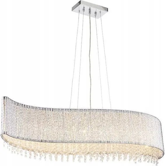 Křišťálová závěsná lampa Galina 81979 glamour chrom průhledný