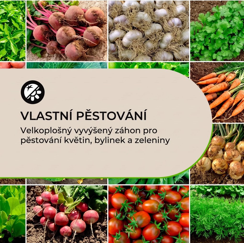 Blumfeldt High Grow vyvýšený záhon 200 x 80 x 100 cm ocelový vlnitý plech, snadná montáž