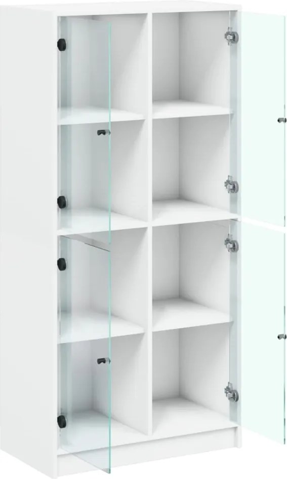 Highboard s dvířky bílý 68 x 37 x 142 cm kompozitní dřevo 3295857