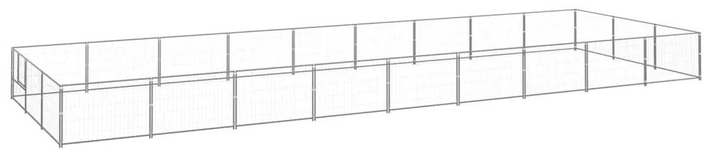 Psí kotec stříbrný 27 m² ocel