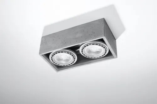 Stropní svítidlo SOLLUX Quatro 2 GU10 2x40W bez zdroje SL.0884 beton