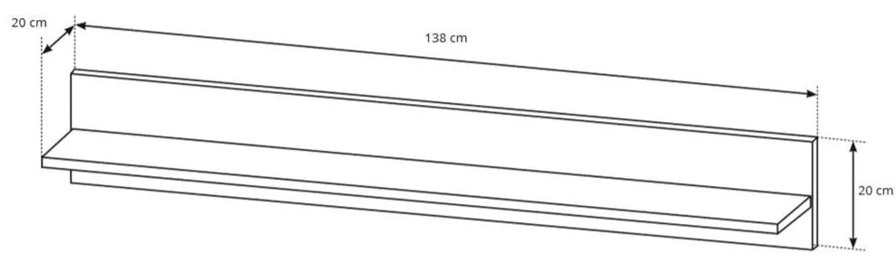 Obývací stěna ARCO s komodou | 6 dílů | 270 cm + 138 cm + 100x60 cm | bílá mat/lesk/dub grandson