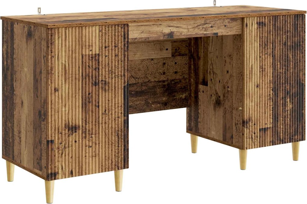 Stůl s policí Staré dřevo 142,5 x 50 x 75 cm Kompozitní dřevo 3414601