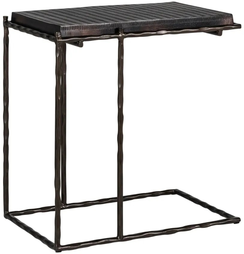 OnaDnes -20% Černý kovový konferenční stolek Richmond Ventana 58 x 38 cm