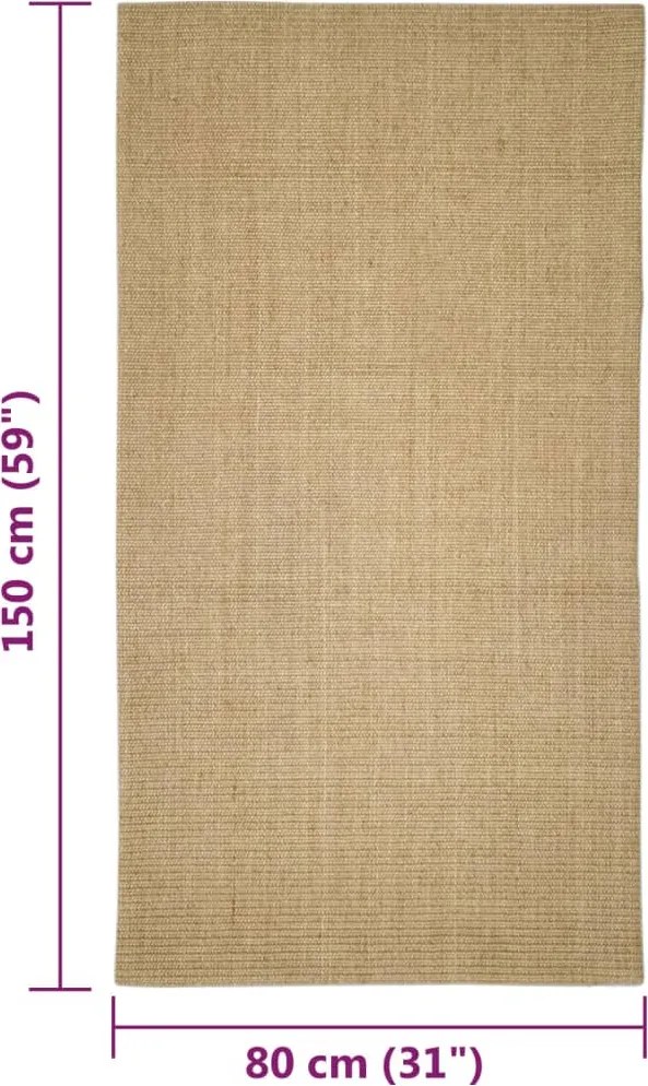 Sisalový koberec pro škrabací sloupek 80 x 150 cm 3203416