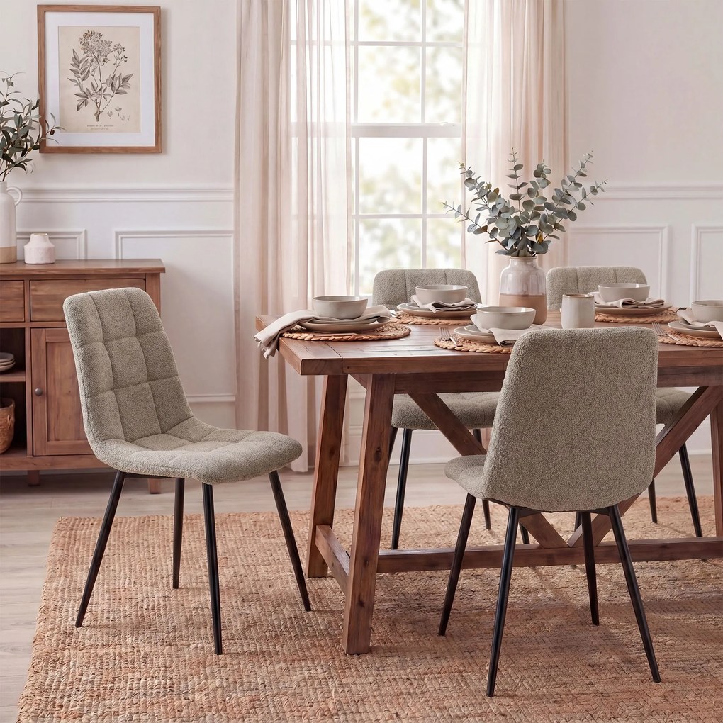 Jídelní židle Antibes látka Teddy – taupe